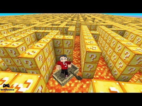 MİNECRAFT LAV DÜNYASI LABİRENT ŞANS BLOKLARI