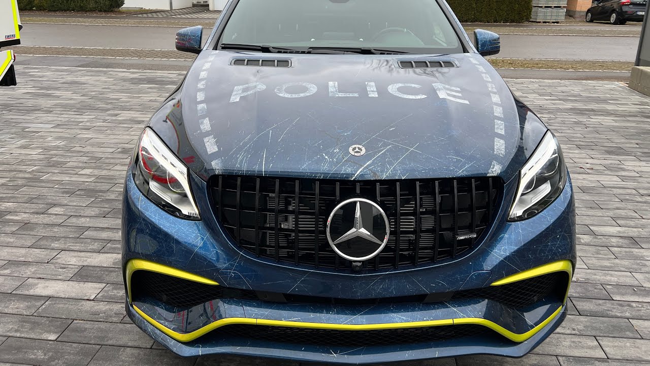 POLICE Design Folierung Mercedes GLE AMG - YouTube