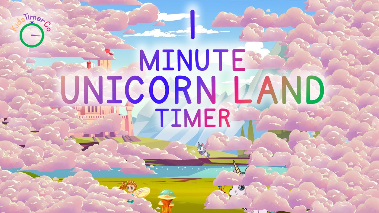 1 Minute Unicorn Land Timer - Kids Visual Timer - YouTube