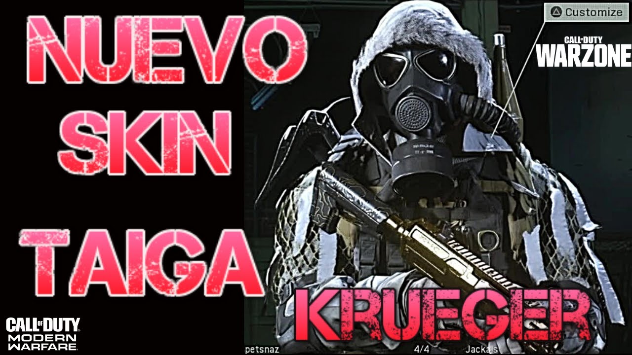 NUEVO SKIN DE KRUEGER *TAIGA* - Call of Durty Modern Warfare - YouTube