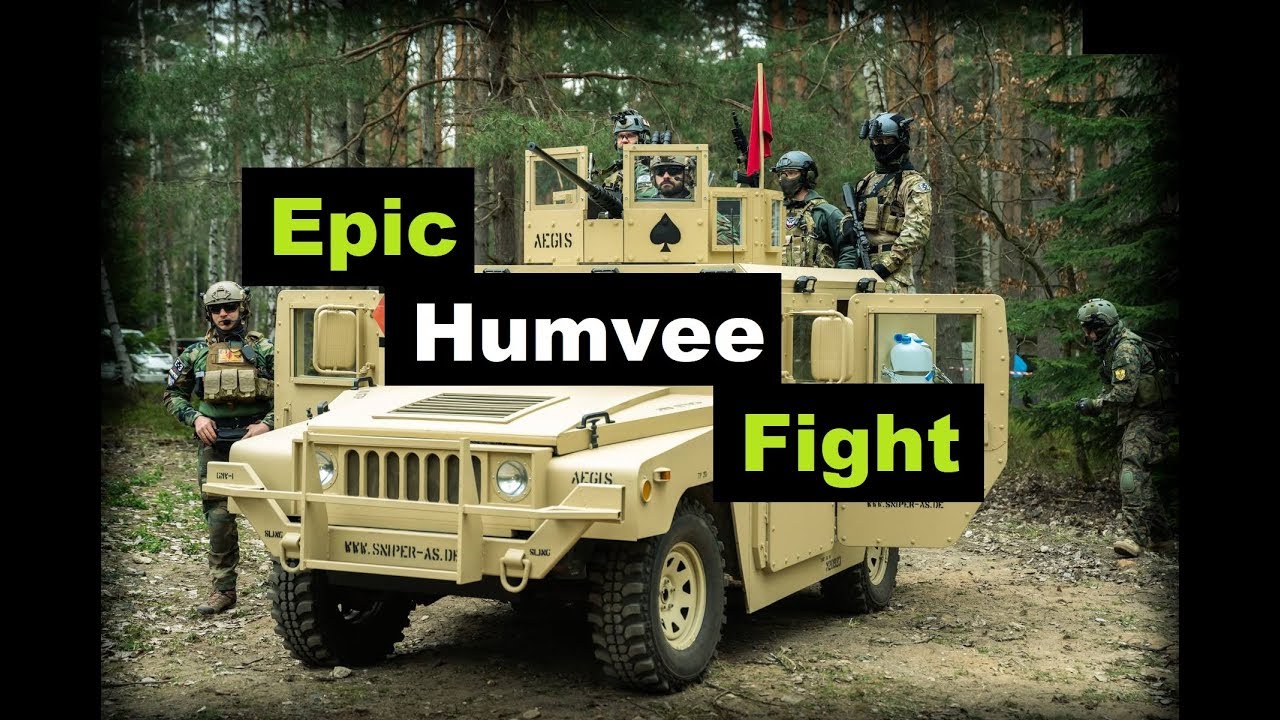 Borderwar 11 // FIGHTING with an HUMVEE // German Milsim Airsoft - YouTube