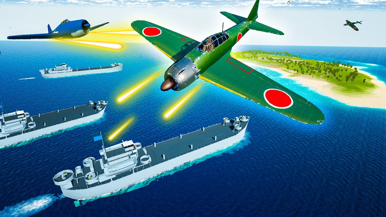 WW2 Pacific CONVOY ESCORT To Defeat The JAPANESE FORCES in Ravenfield ...