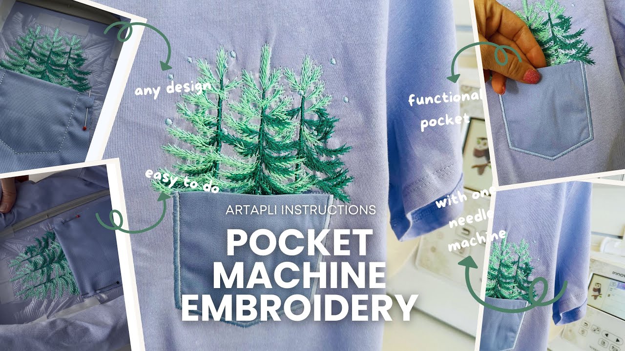DIY Embroidered Chest Pocket Tutorial - Easy & Fun! - YouTube