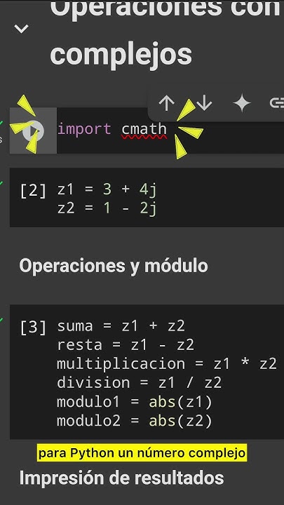 🐍a+bi Números complejos en Python: Suma, resta, multiplicación, división y módulo | Librería ...