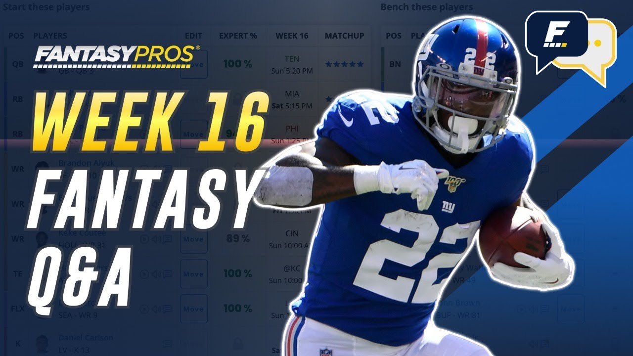 FantasyPros Live: Week 16 Q&A with Mike Tagliere (2020 Fantasy Football ...