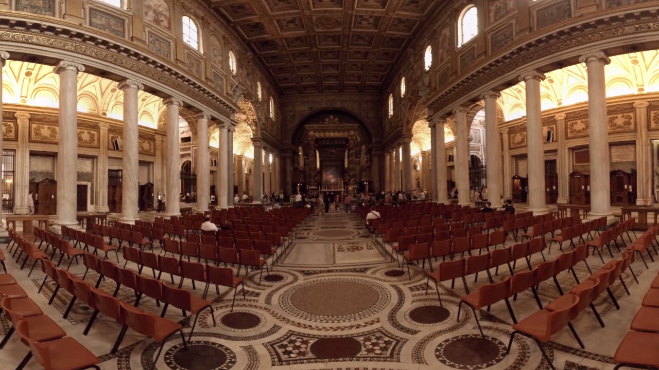 360 video: Interior of Basilica of Saint Mary Major, Rome, Italy - YouTube