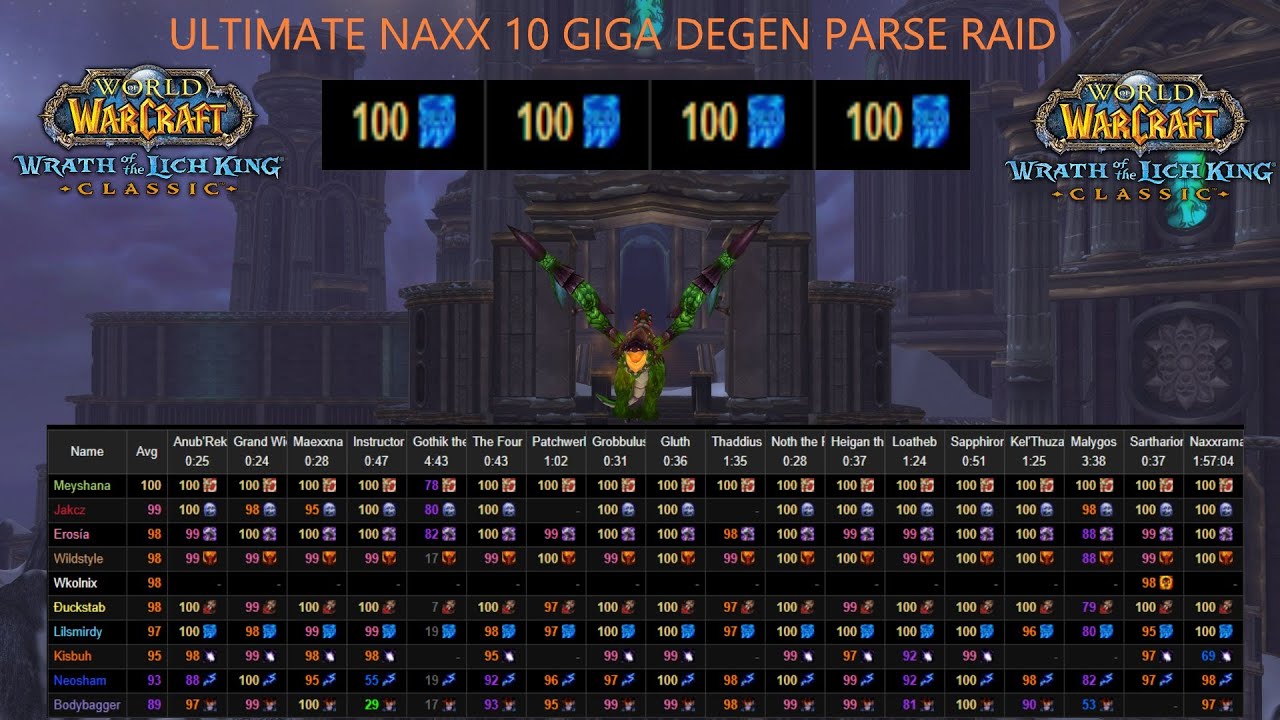 ULTIMATE NAXX 10 PARSE RUN! (Arcane Mage pov) - WOTLK CLASSIC ALL 100s - YouTube