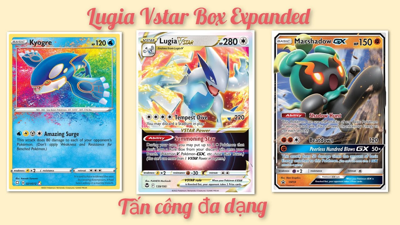 Lugia Vstar Box Expanded | Đa dạng cách tấn công | Pokemon Trading Card ...