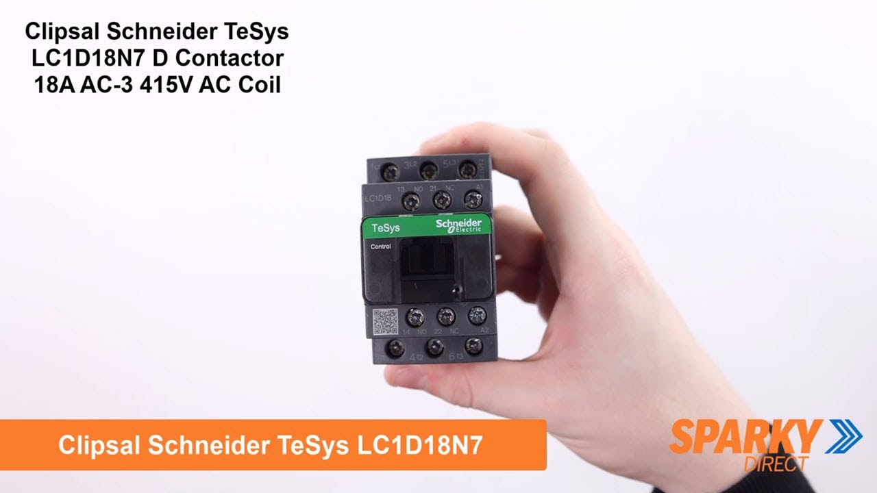 Clipsal Schneider TeSys LC1D18N7 | D Contactor 18A | AC-3 | 415Vac Coil ...