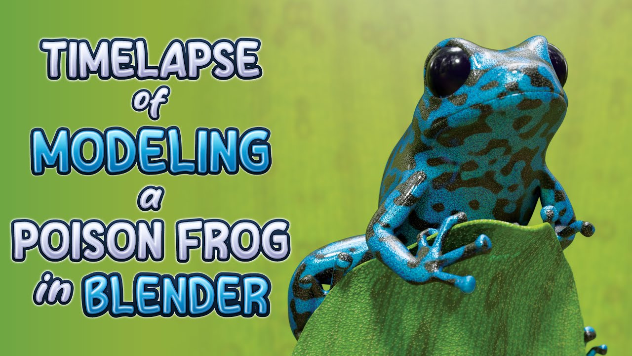 Blender 3D Modeling Time Lapse of a Poison Frog - YouTube