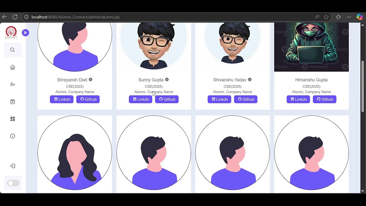 Alumni Connect | Admin Module | Alumni Management System Project using ...