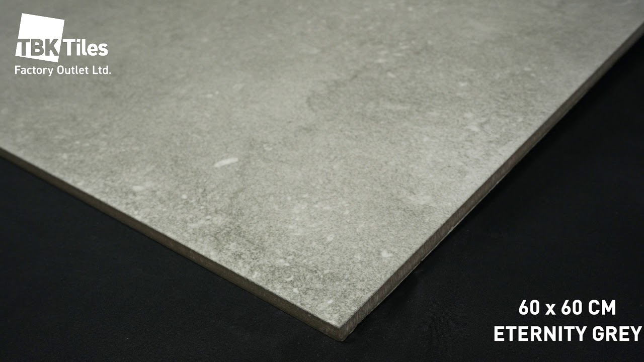 ETERNITY GREY CONCRETE EFFECT PORCELAIN 61.5x61.5cm TILE - YouTube