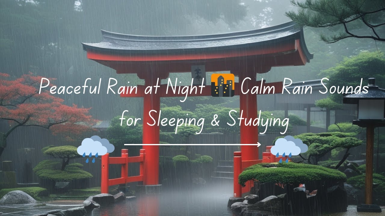 Peaceful Rain at Night 🌆 Calm Rain Sounds for Sleeping & Studying - YouTube
