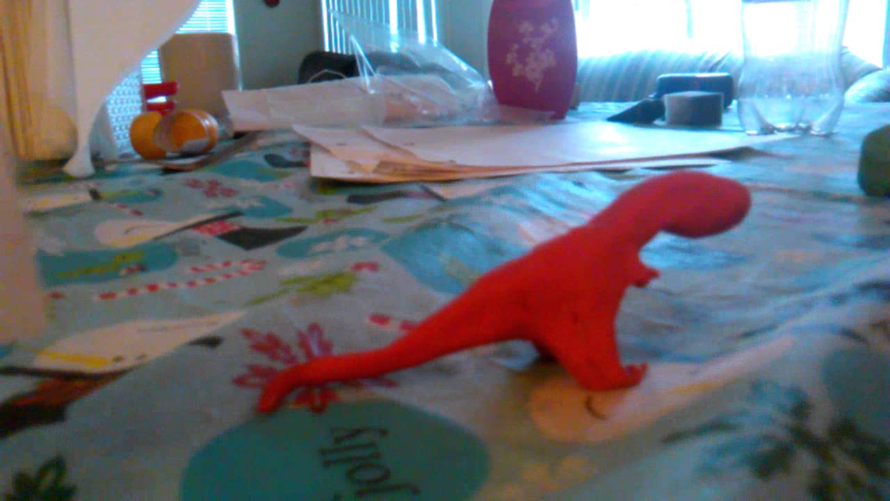 How to build a clay t rex - YouTube