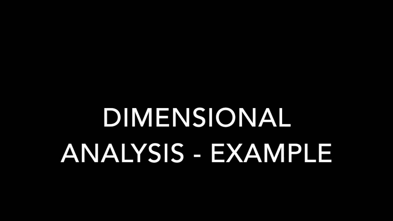 Dimensional Analysis in Chemical Engineering - YouTube