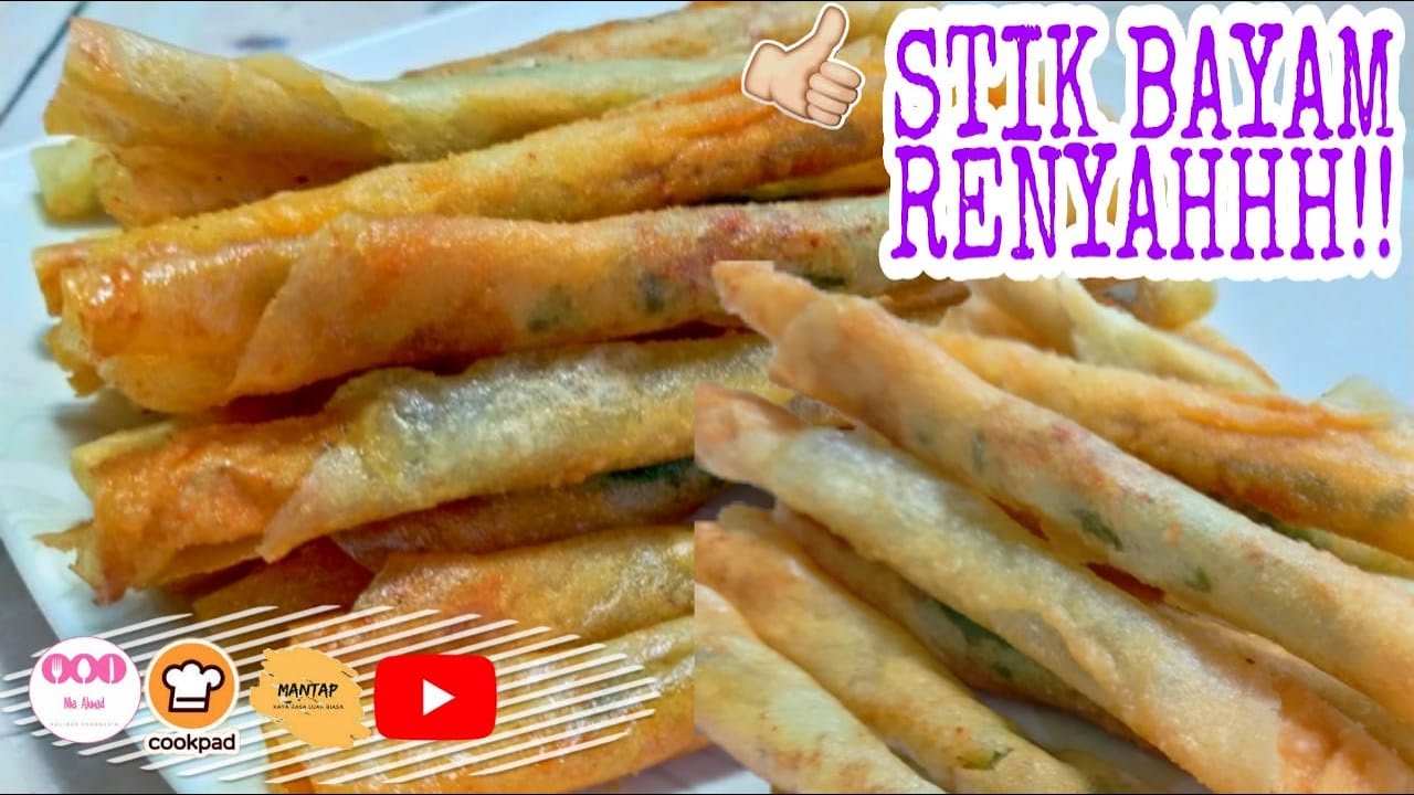 Resep stik bayam renyah - YouTube