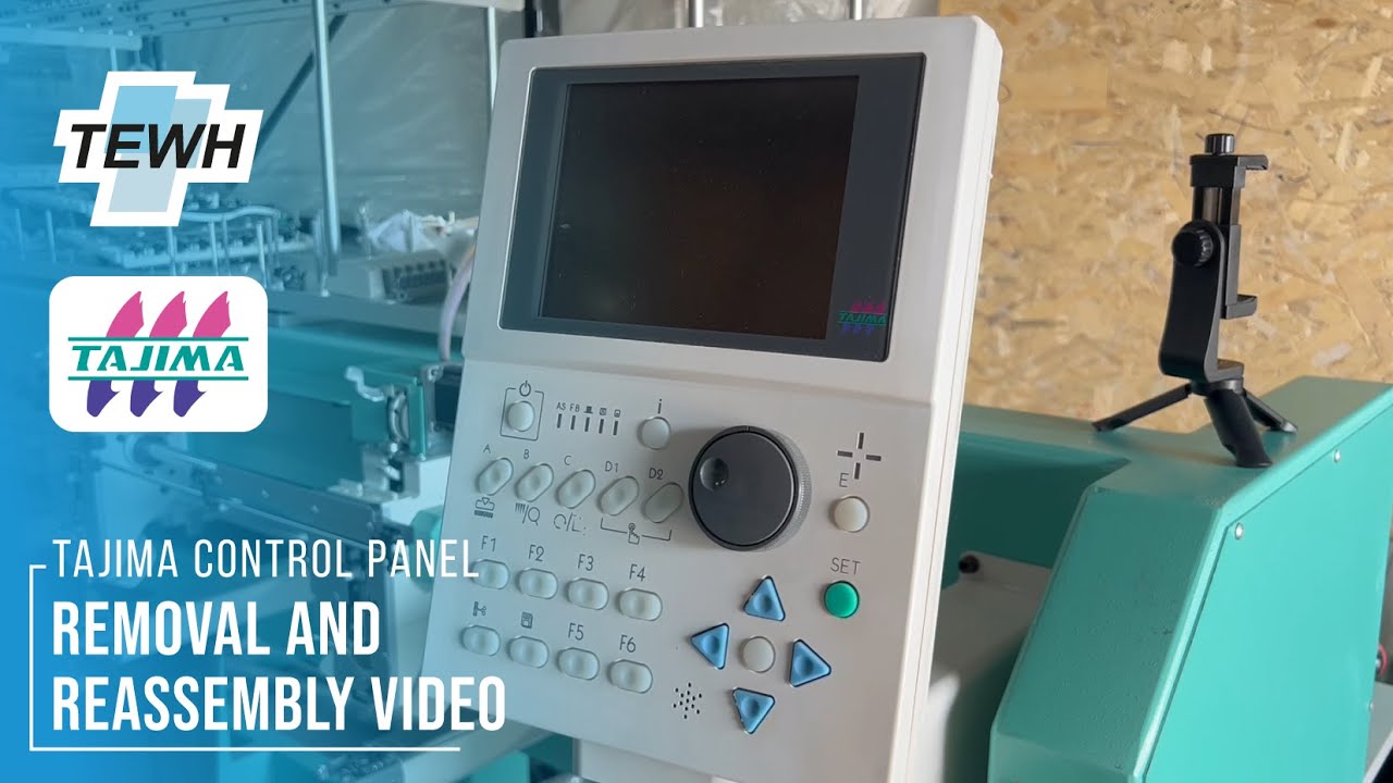 Tajima Control Panel Removal and Reassembly - YouTube