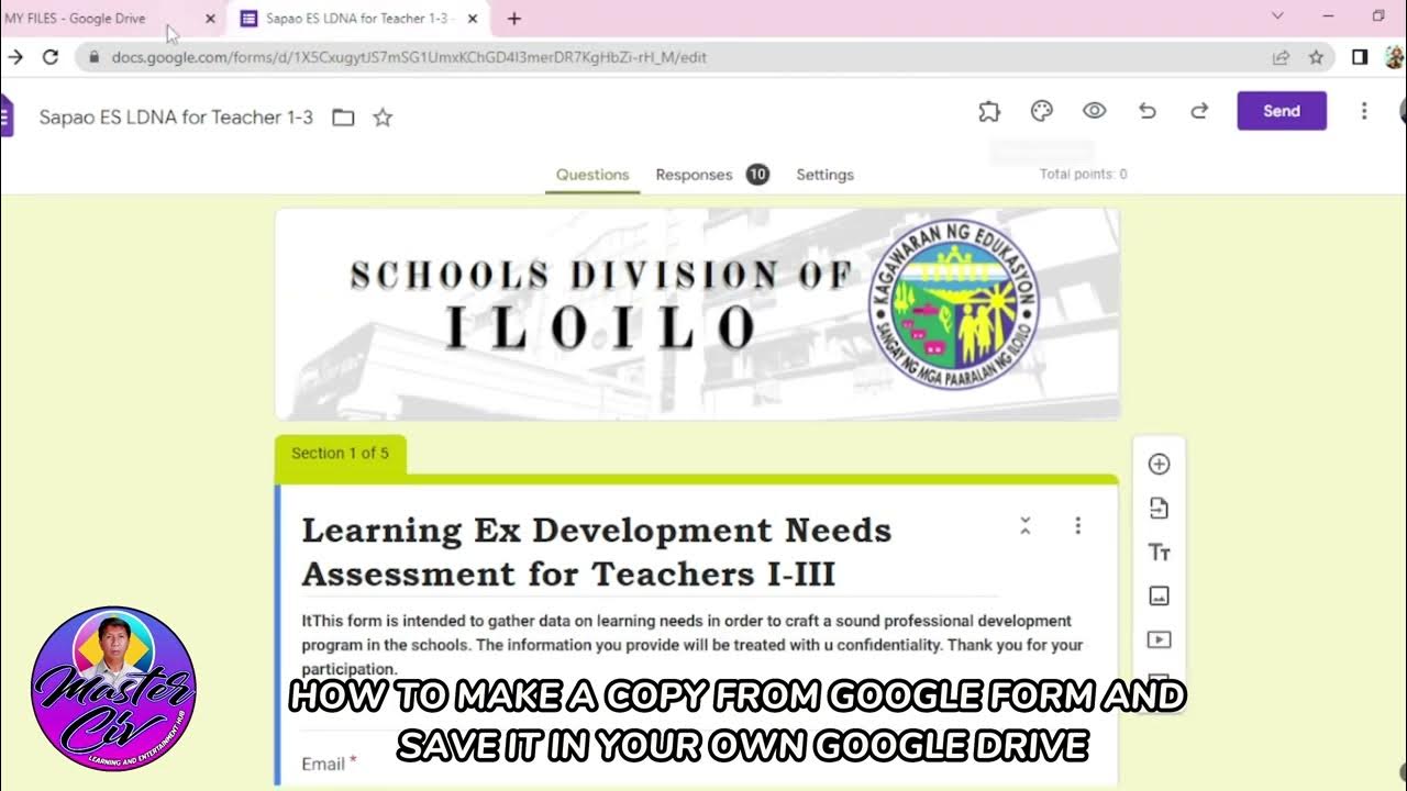 HOW TO MAKE A COPY FROM GOOGLE FORM AND SAVE IT IN YOUR OWN GOOGLE DRIVE - YouTube