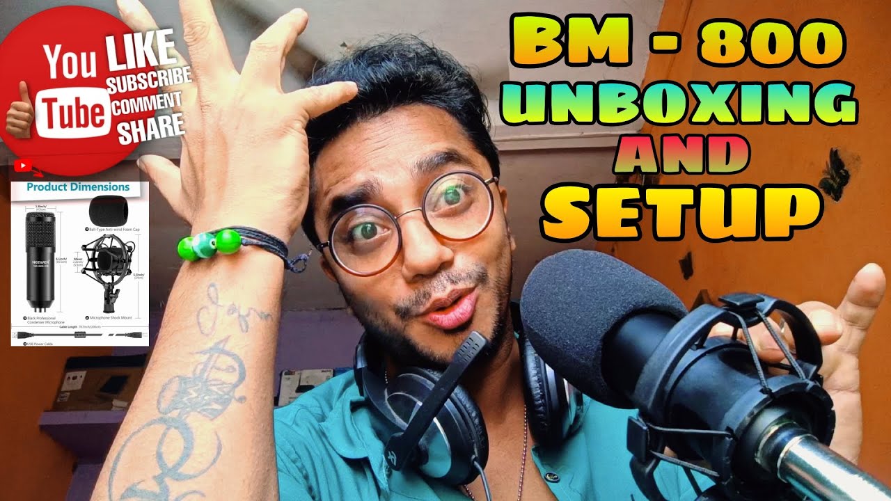 BM 800 Condenser Microphone Setup - Full Review (Unboxing, Setup, Audio ...