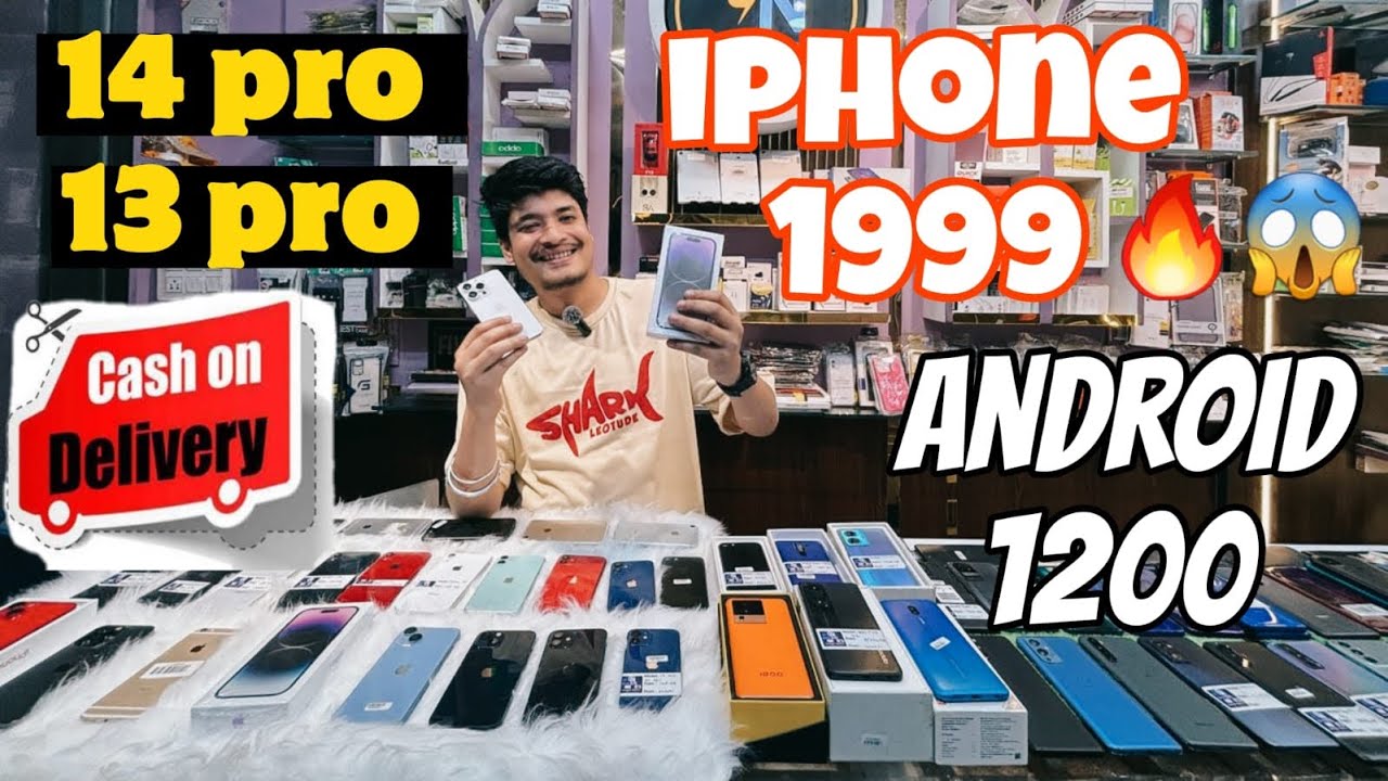 IPHONE 1999 ONLY😳😱🔥CHEAPEST PRICE SECOND-HAND PHONE MARKET EMI ON SECOND HAND IPHONE COD Delhi ...