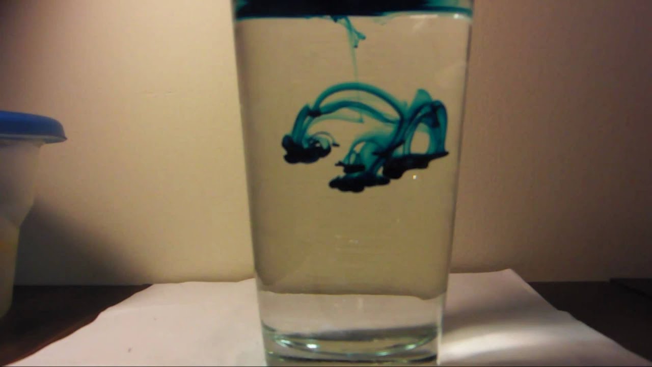 The food coloring diffusion - YouTube