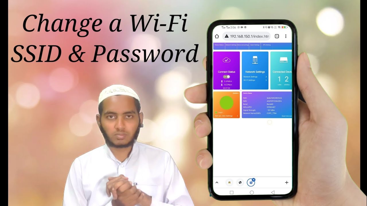 how to change cofe Wi-Fi router name and password #cofe #router # ...