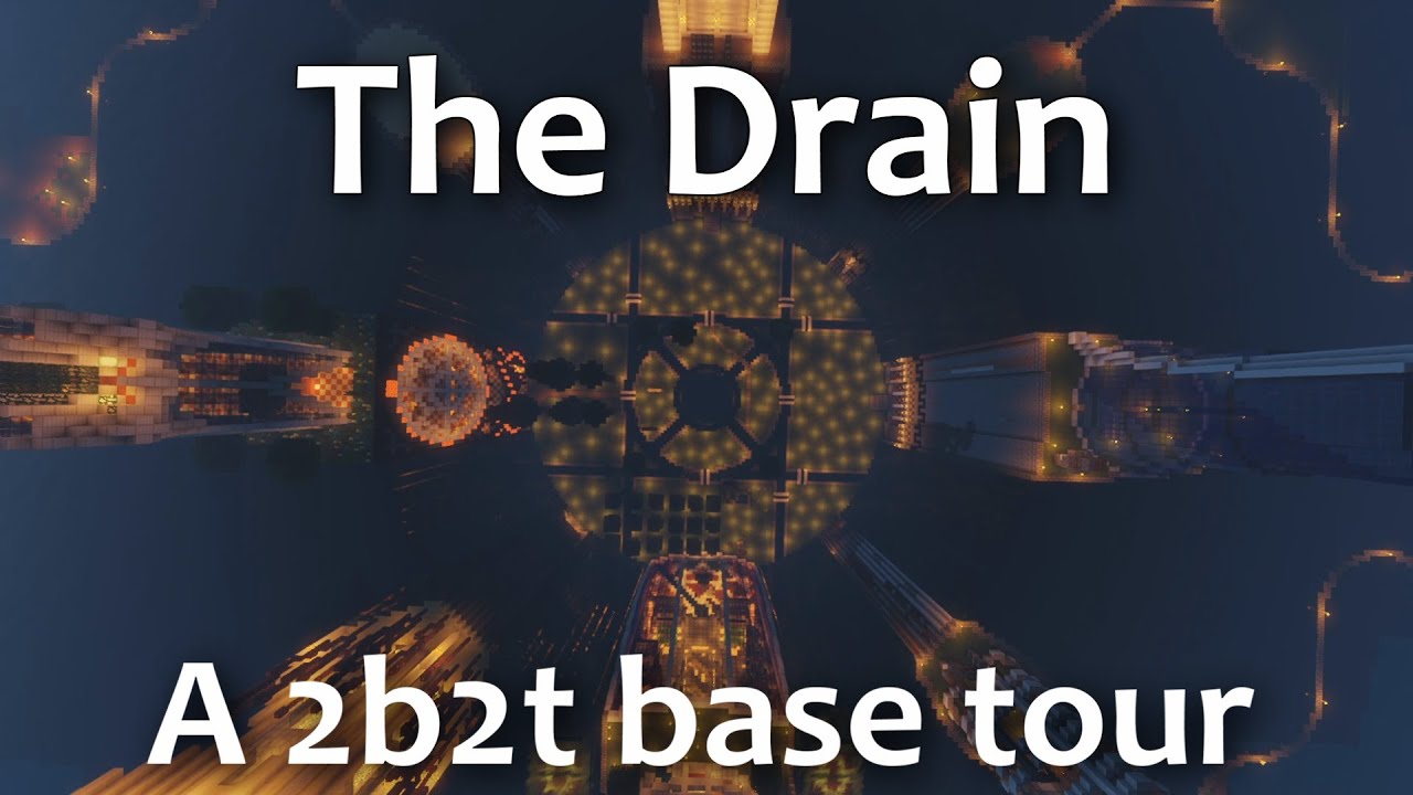 2b2t | The Drain base tour - YouTube