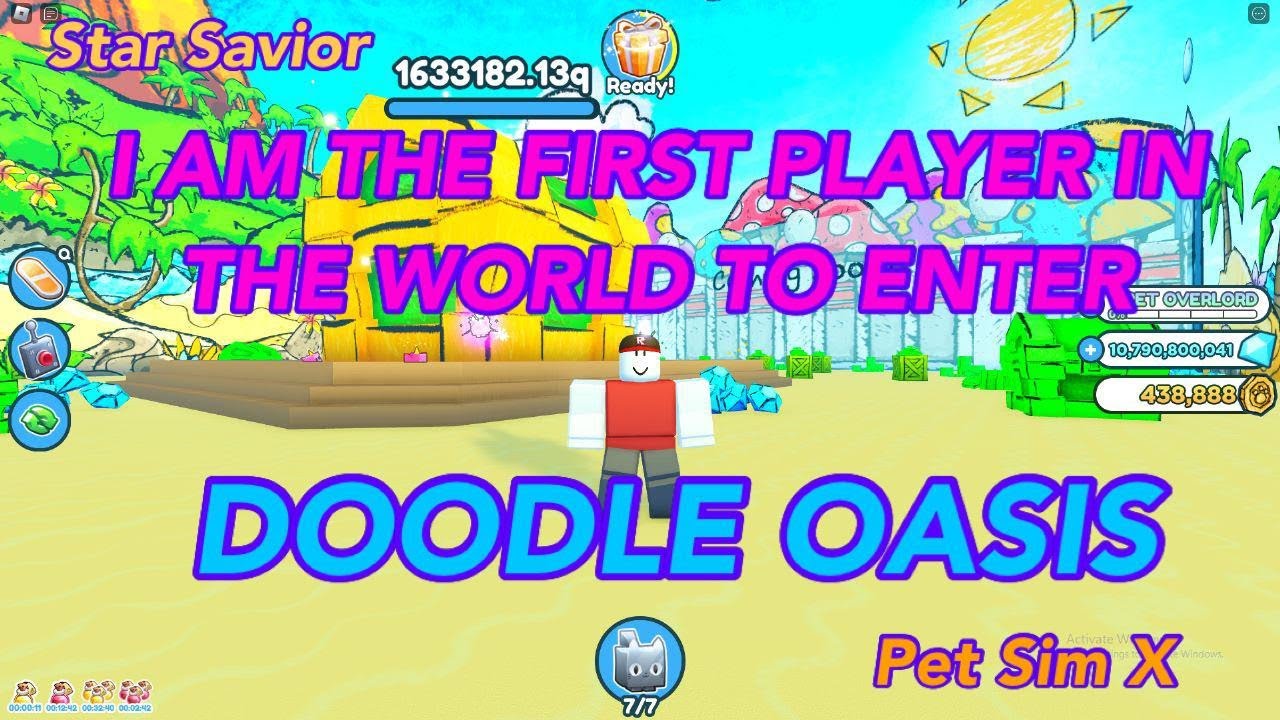 I AM THE FIRST PLAYER TO REACH THE NEW DOODLE OASIS IN THE WORLD ...