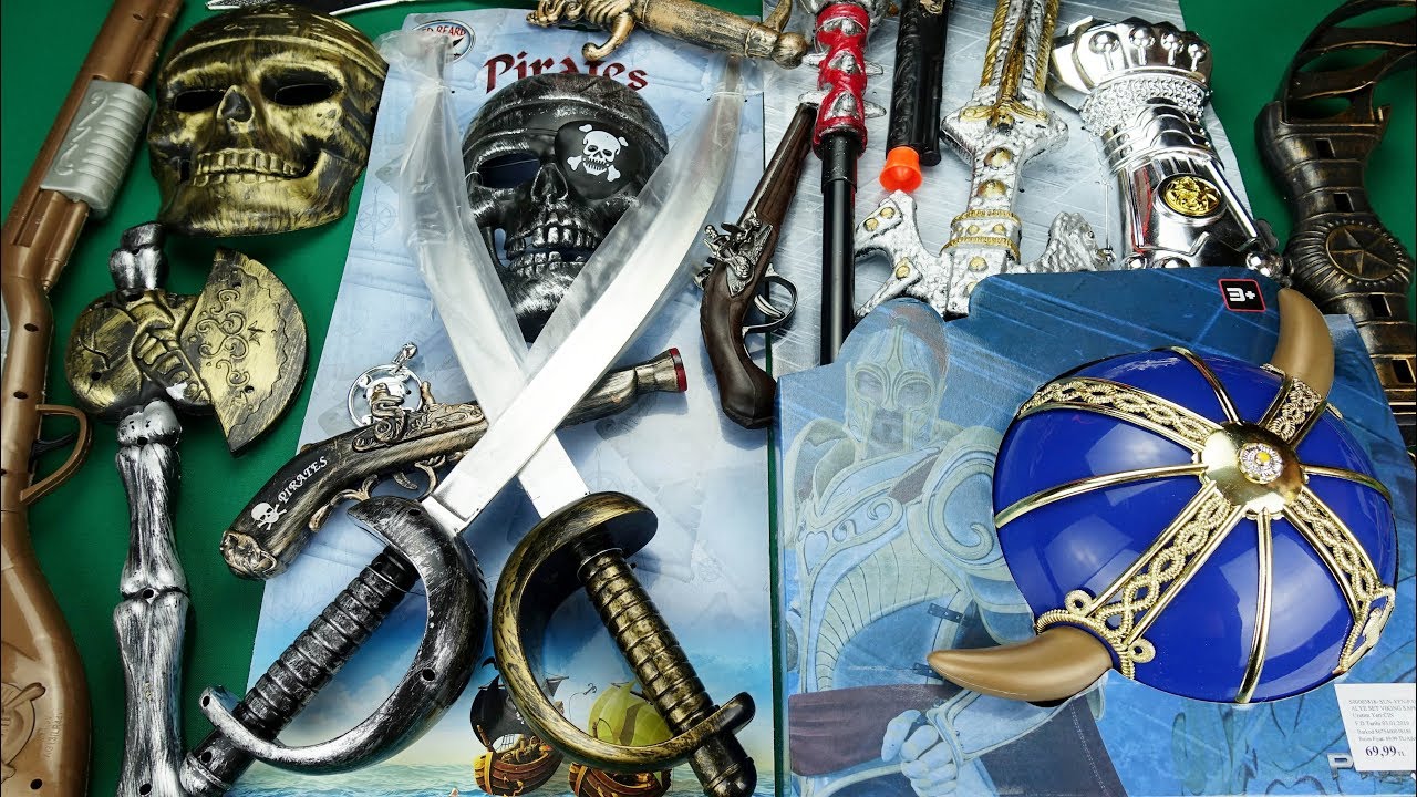 Viking's Equipment and Spears Pirate's Great Treasure! Sailor Weapons ...