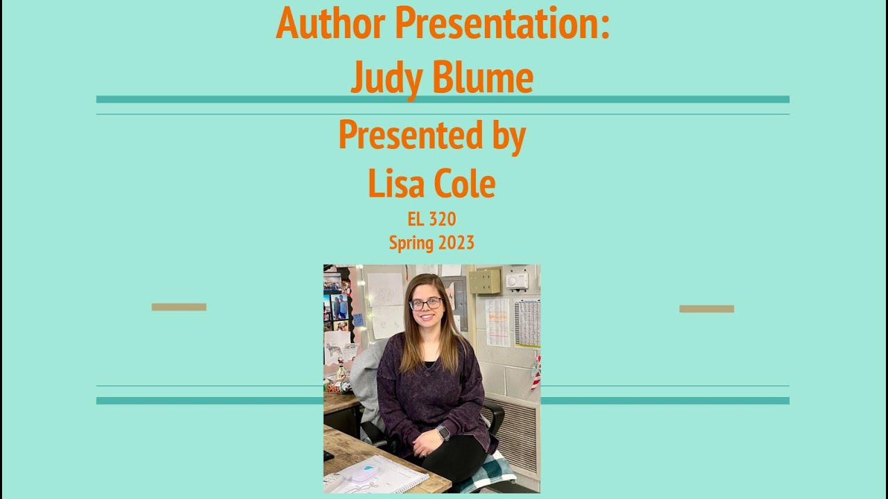 Judy Blume Author Presentation - YouTube