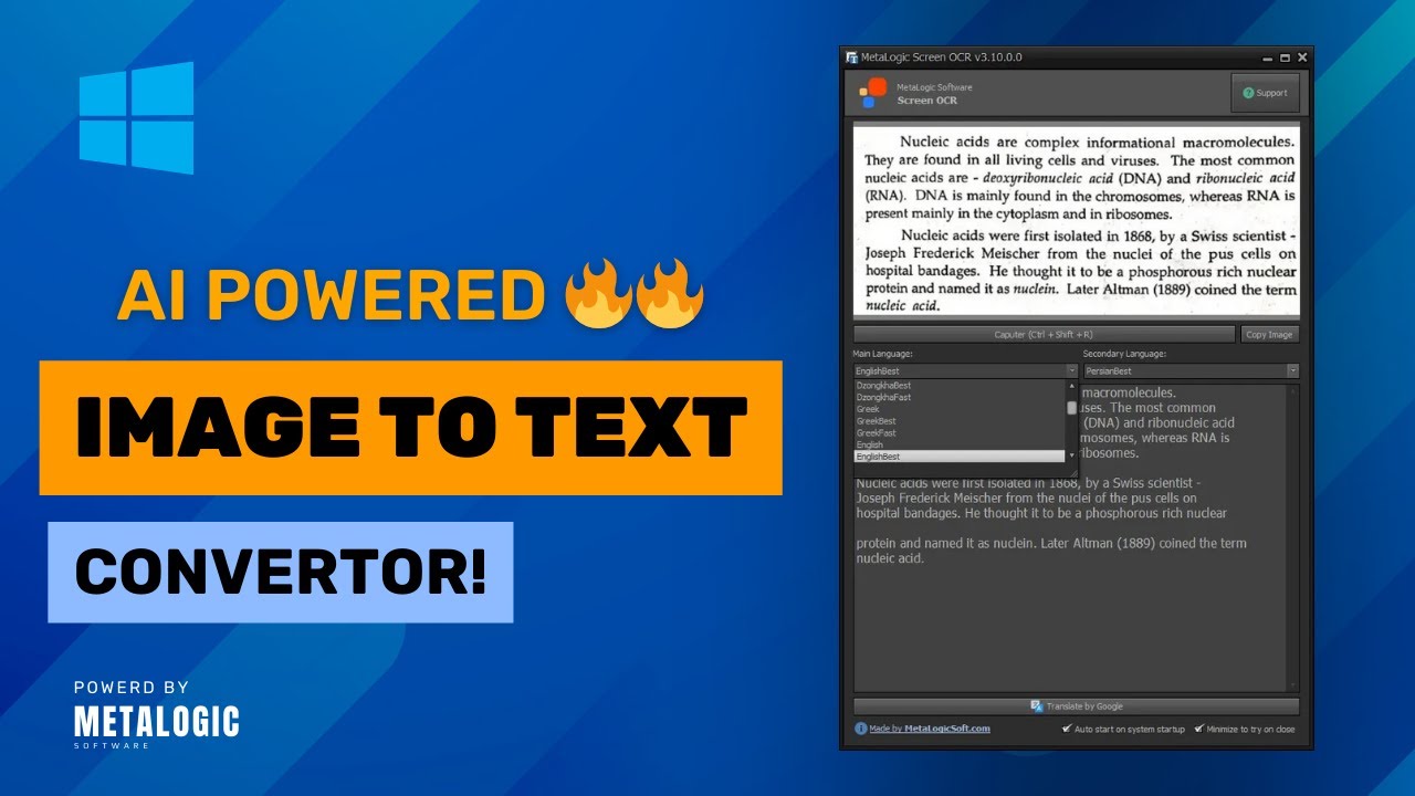 How to use Metalogic Software #imagetotext Convertor - YouTube