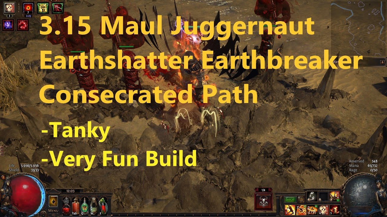 Path Of Exile 3.15 , Earthshatter Earthbreaker Consecrated Path Build ...