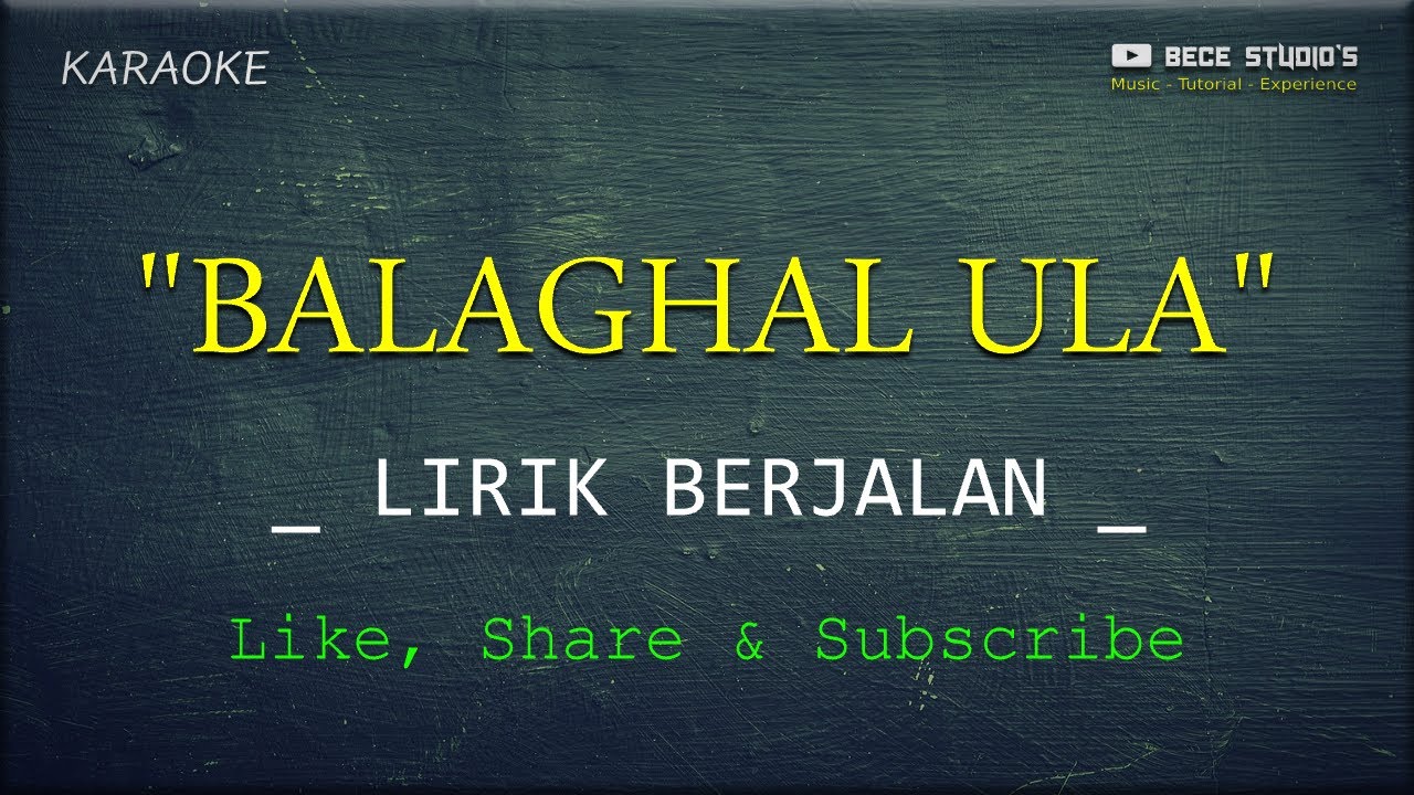 Karaoke || Balaghal Ula Bikamalihi (Lirik) - YouTube