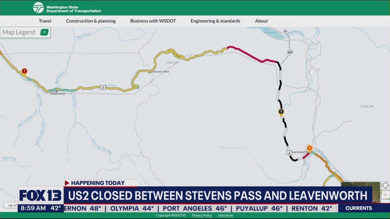 US-2 closed between Stevens Pass and Leavenworth for avalanche danger ...
