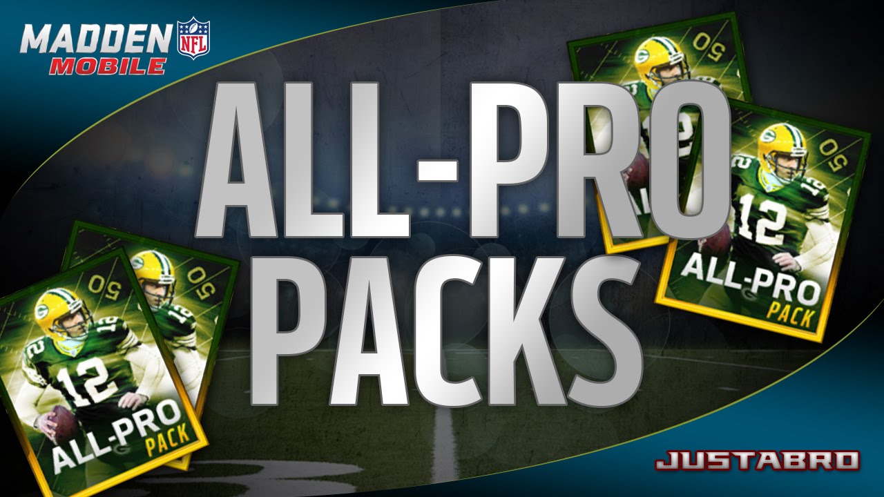 ALL-PRO PACK OPENING - AMAZING PULL - Madden Mobile 16 - YouTube