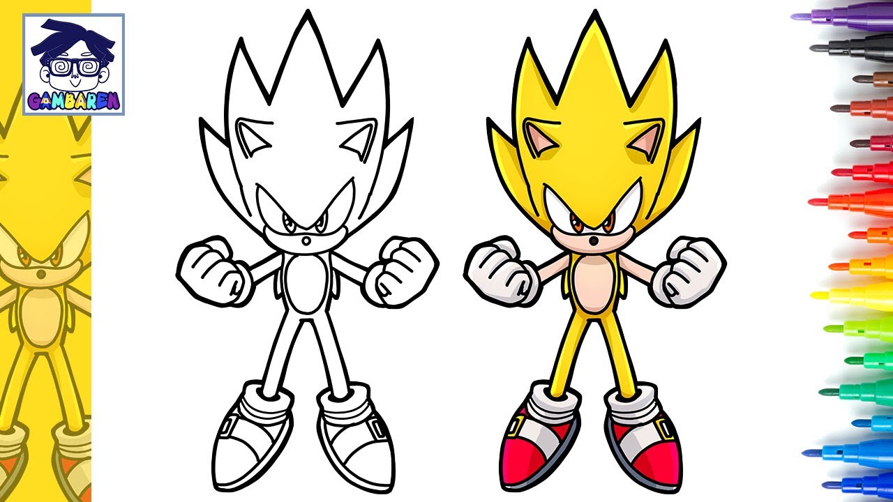 Cara Menggambar SUPER SONIC | SONIC the Hedgehog | movie | game | easy ...