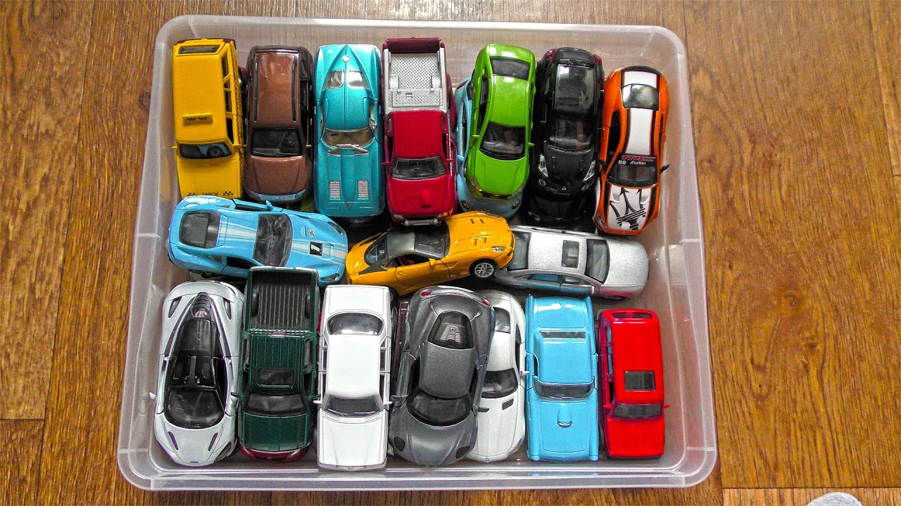 Box Filled With Lots of Different Cars - YouTube