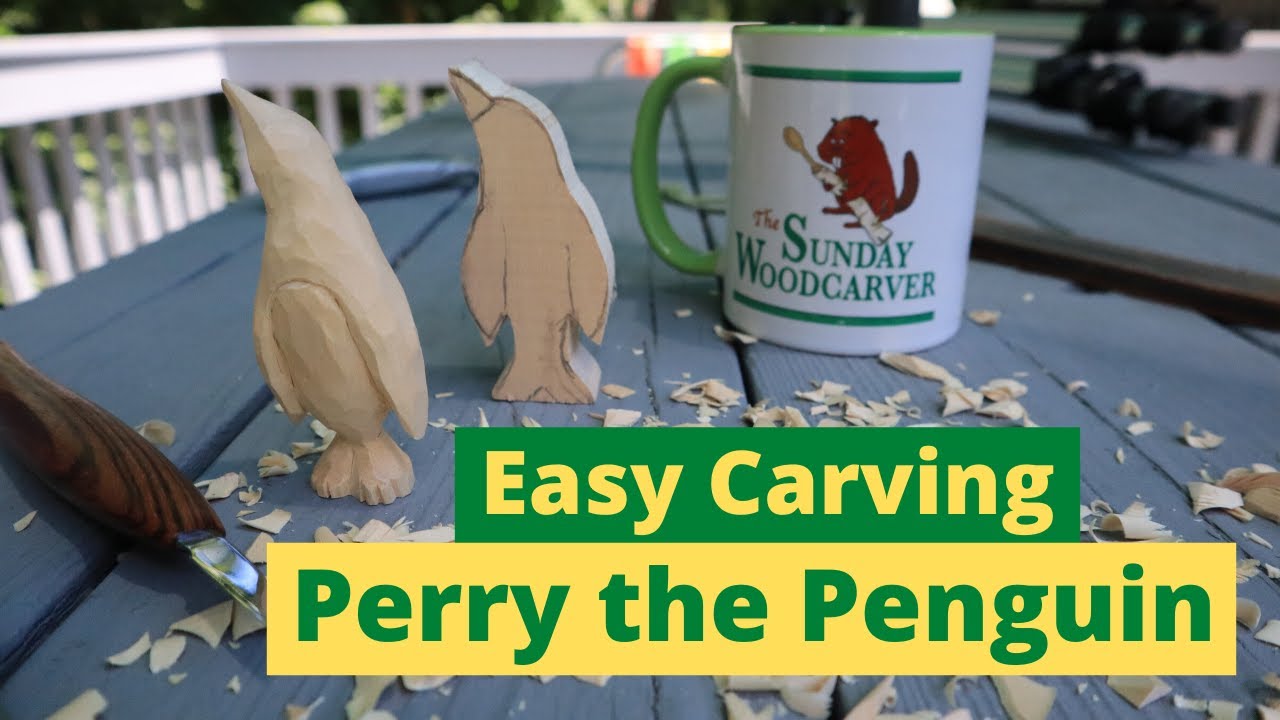 Carving a Penguin: Easy Woodcarving Project - YouTube