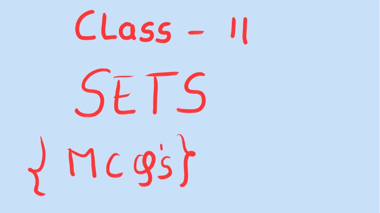 @Class11Mcqs@Sets@Mcqs - YouTube