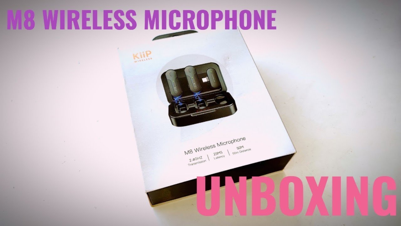 Unboxing M8 Wireless Microphone KiiP - YouTube