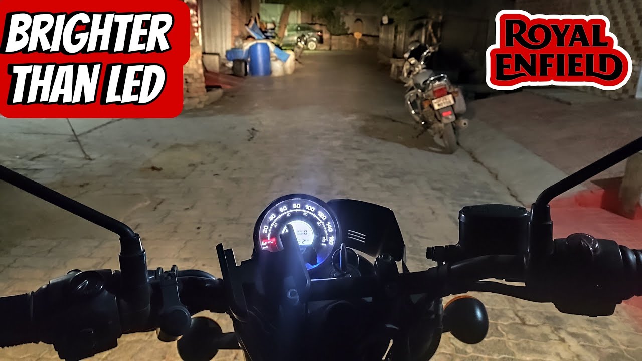 Royal Enfield hunter 350 headlight test || light test of hunter ...