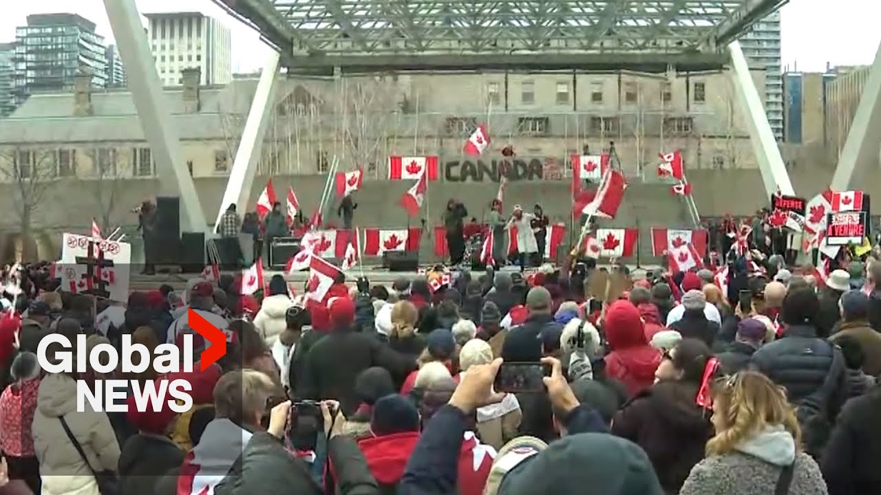 “Elbow’s Up” rally in Toronto celebrates Canadian pride amid US trade ...