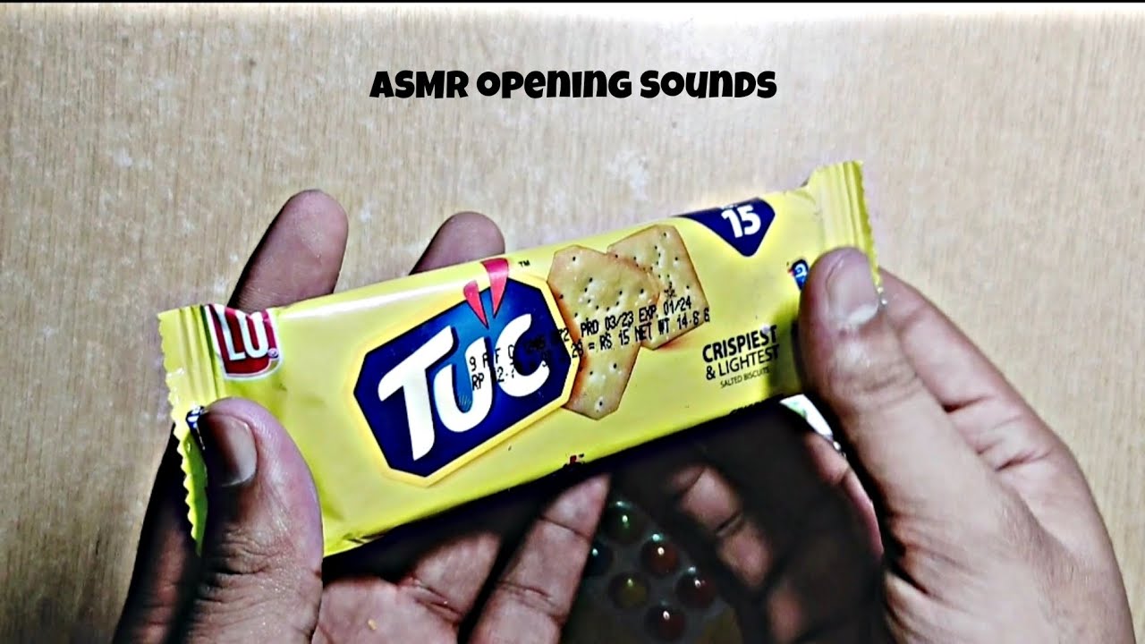 Bunty Candy 🍬 and TUC biscuits 🍪 opening #asmr #asmrsounds - YouTube