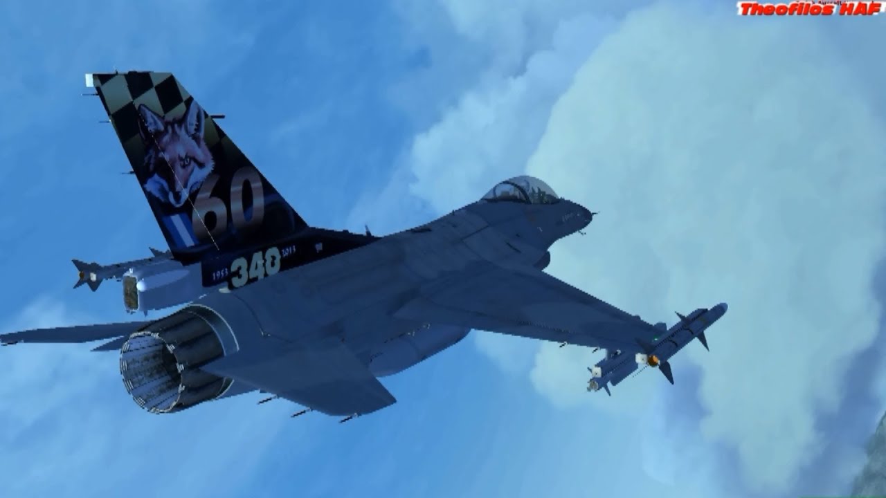 FSX - Aerosoft F-16 blk 52+ adv. 340 squadron texture [Promo Video ...