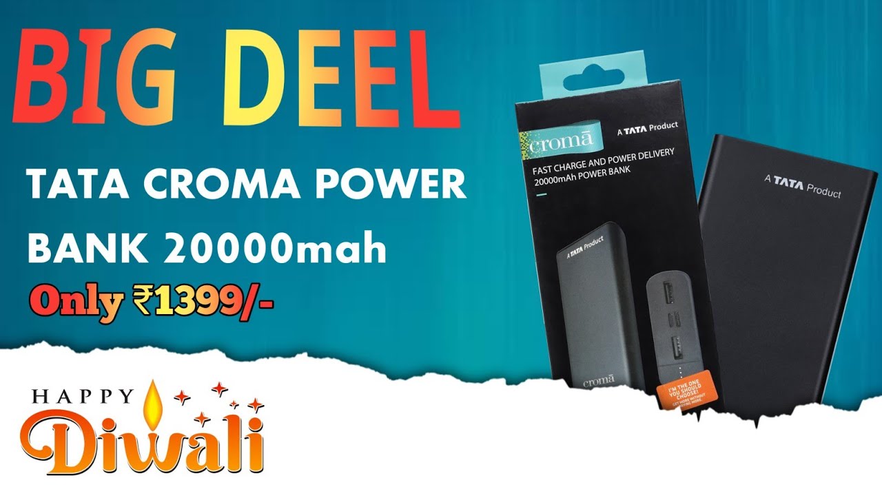 Tata Croma 20000mah Power bank Review and First Impression|| TD art and ...