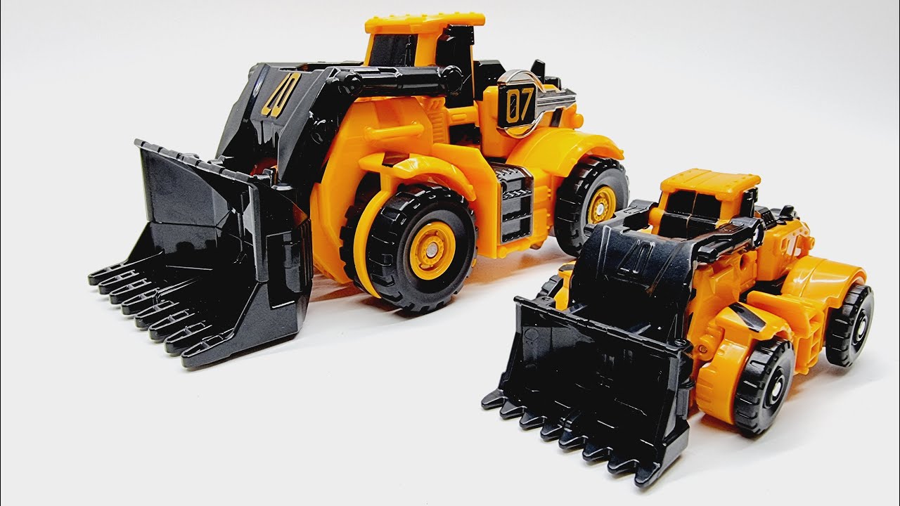 또봇V 미니 우주수호대 파워로더 중장비 불도저 자동차 로봇 장난감 변신 영상 TOBOT V POWER LOADER mini ...