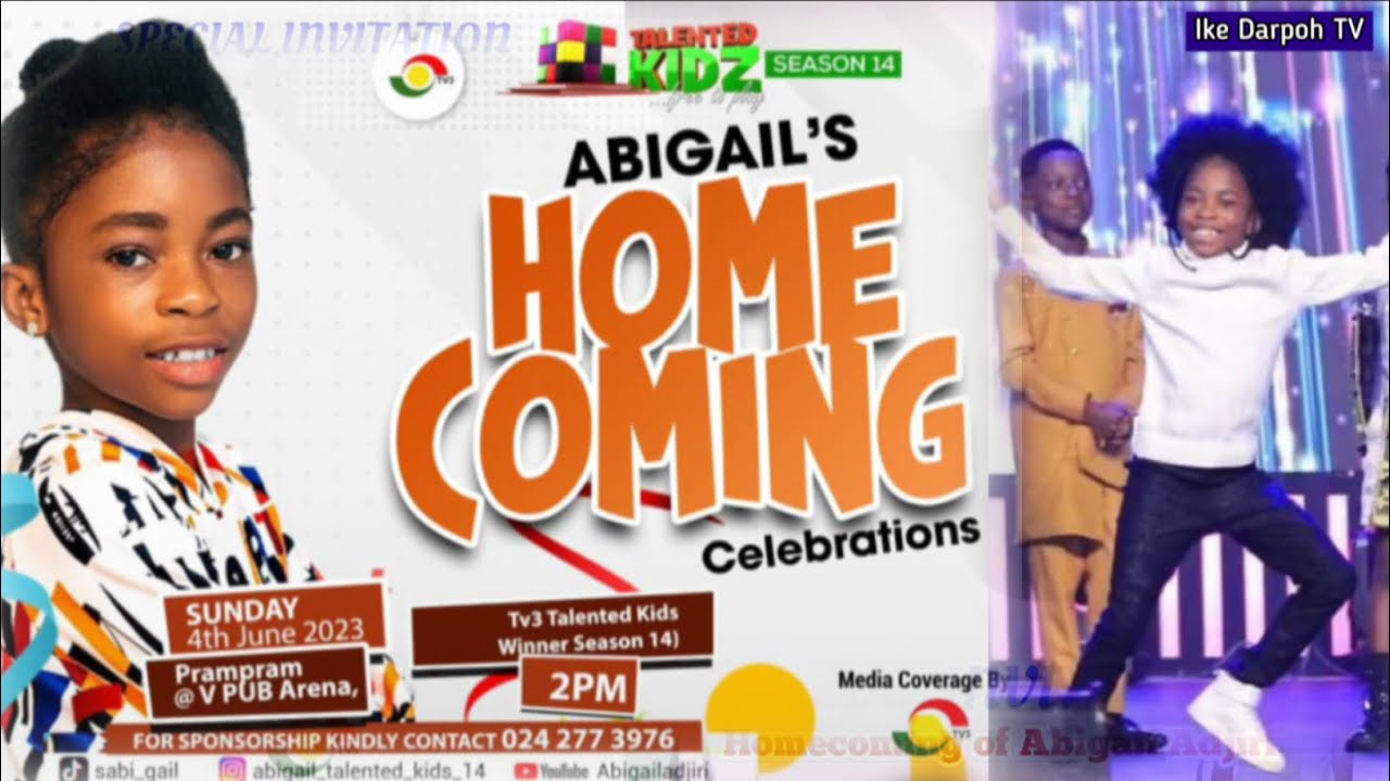 HOMECOMING OF ABIGAIL (TV3 TALENTED KIDS 14 WINNER) @TV3Ghana ...