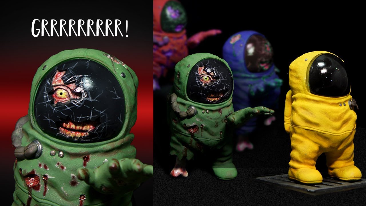 Making Realistic Among us Zombie impostor Sculpture Timelapse - YouTube