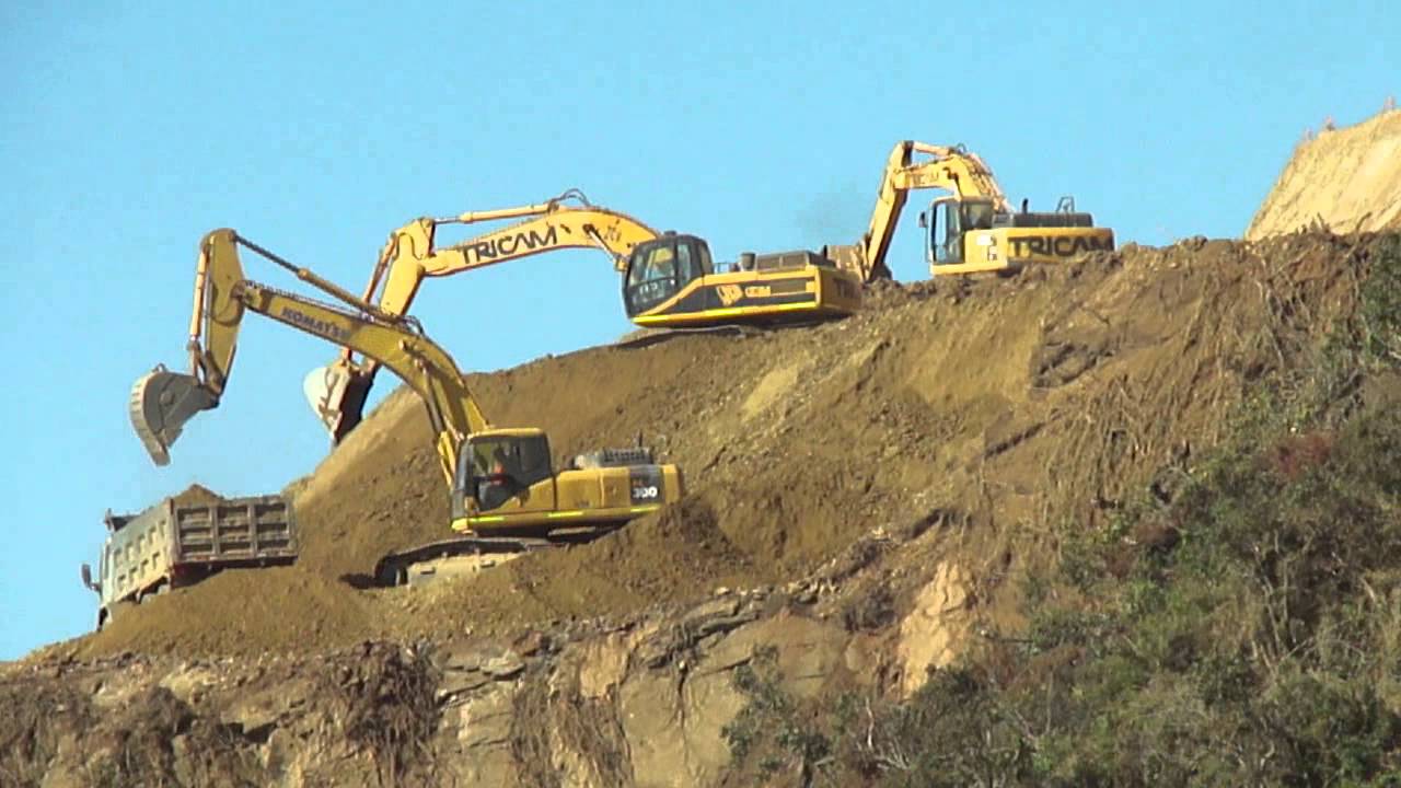 Trabajo Excavadoras - Obra Tregualemu - Dm 27.600 (1/2) - YouTube