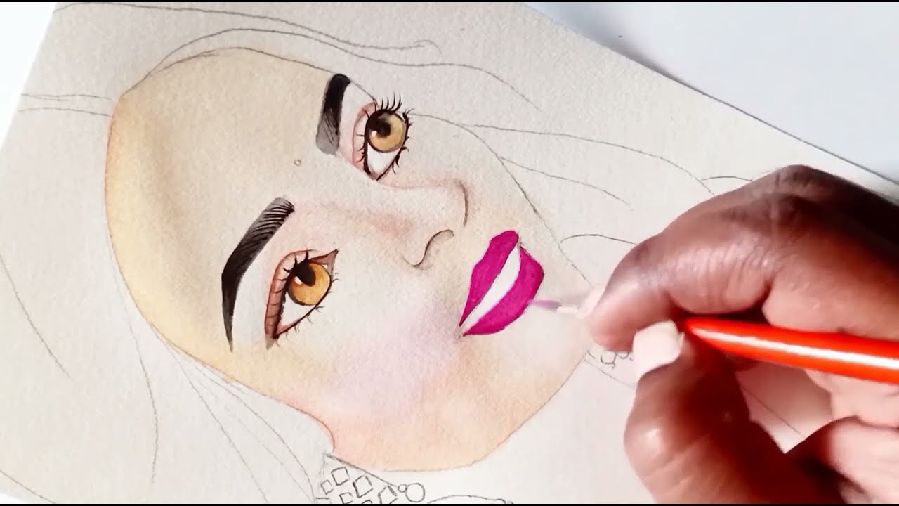 Simple And Beautiful Girl Portrait Drawing Tutorial Step By Step For ...